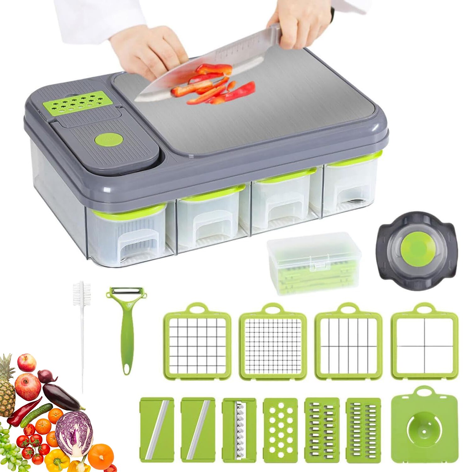 Razatoare Multifunctionala, pentru Legume si Fructe,10 Tipuri de ...