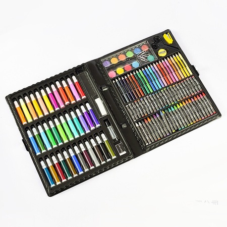 Set pentru pictura/desen, 26 markere de apa, 24 creioane colorate, 24 ...