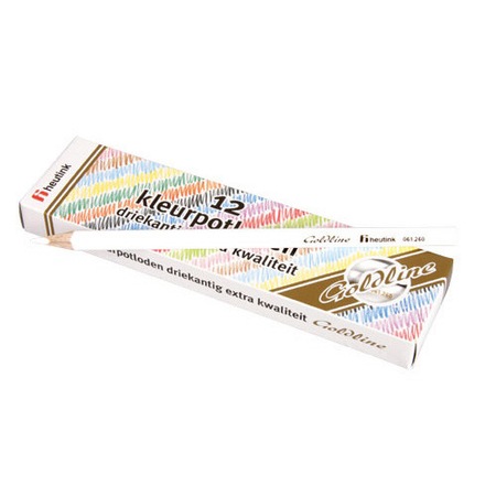 Комплект от 12 тънки триъгълни молива WHITE, марка HEUTINK - eMAG.bg