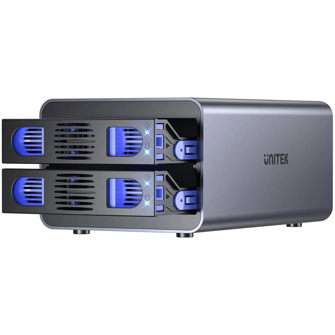 Unitek RAID кутия за 2.5''/3.5'' SATA диск, 4 режима, 40TB, USB C 10Gb ...
