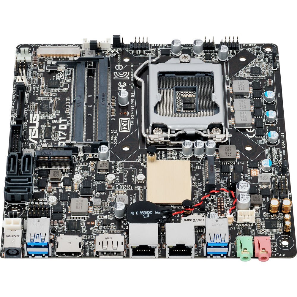 ASUS Q170T LGA1151, Intel Q170, 2xSO-DIMM DDR4 Gigabit Mini-ITX alaplap ...