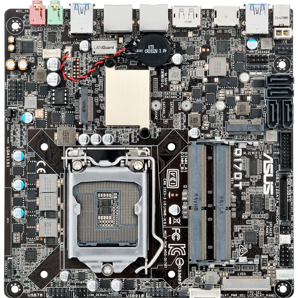 ASUS Q170T LGA1151, Intel Q170, 2xSO-DIMM DDR4 Gigabit Mini-ITX alaplap ...
