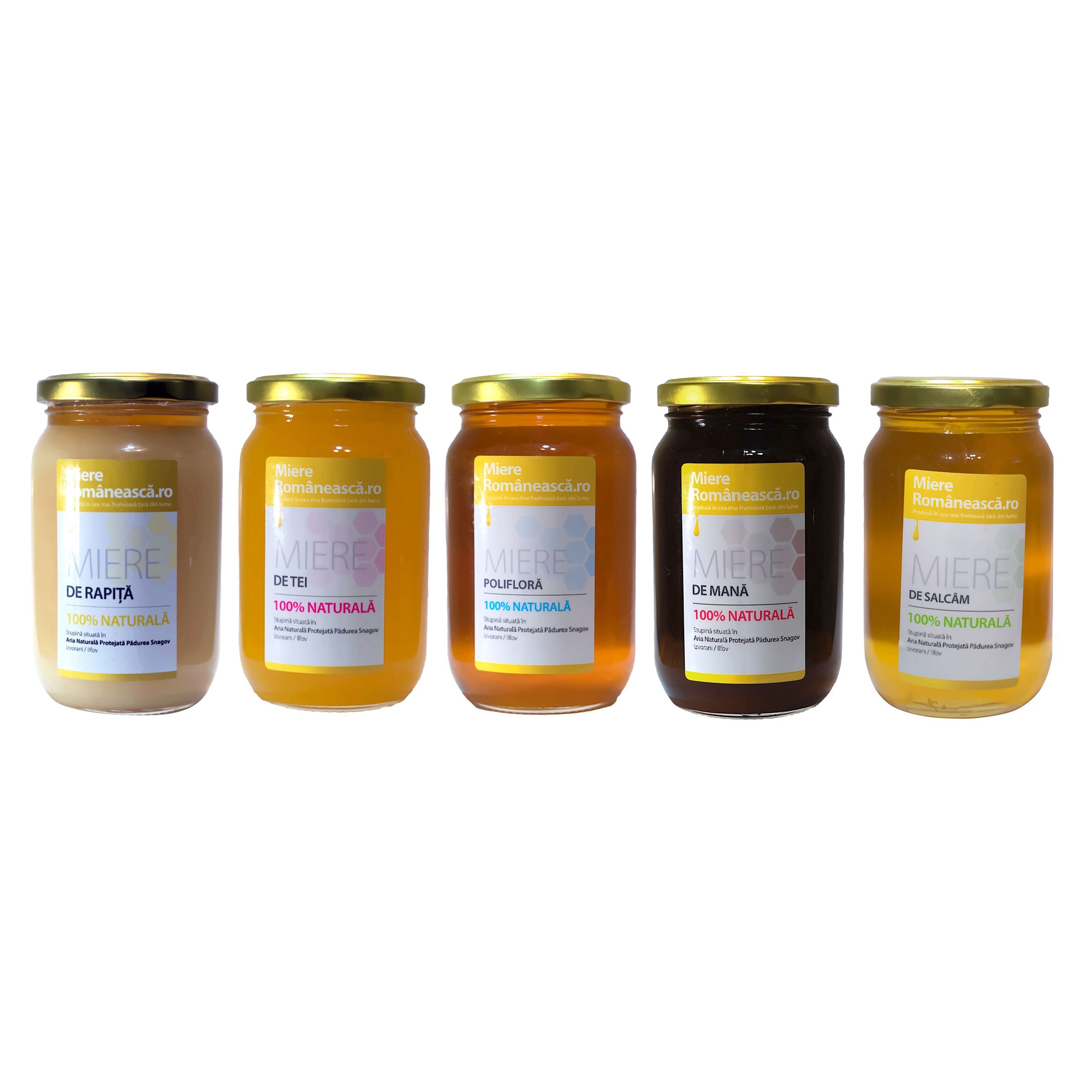 Pachet 5 sortimente de miere x 500g - eMAG.ro