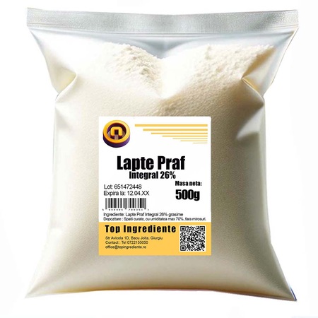 Lapte Praf Integral 26% Grasime, 500g - eMAG.ro