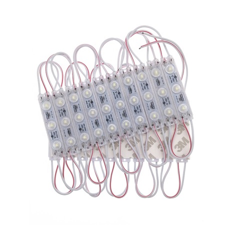 Set 20 module led cu lupa la 12v, lumina alb cald, putere 1.5 watt ...