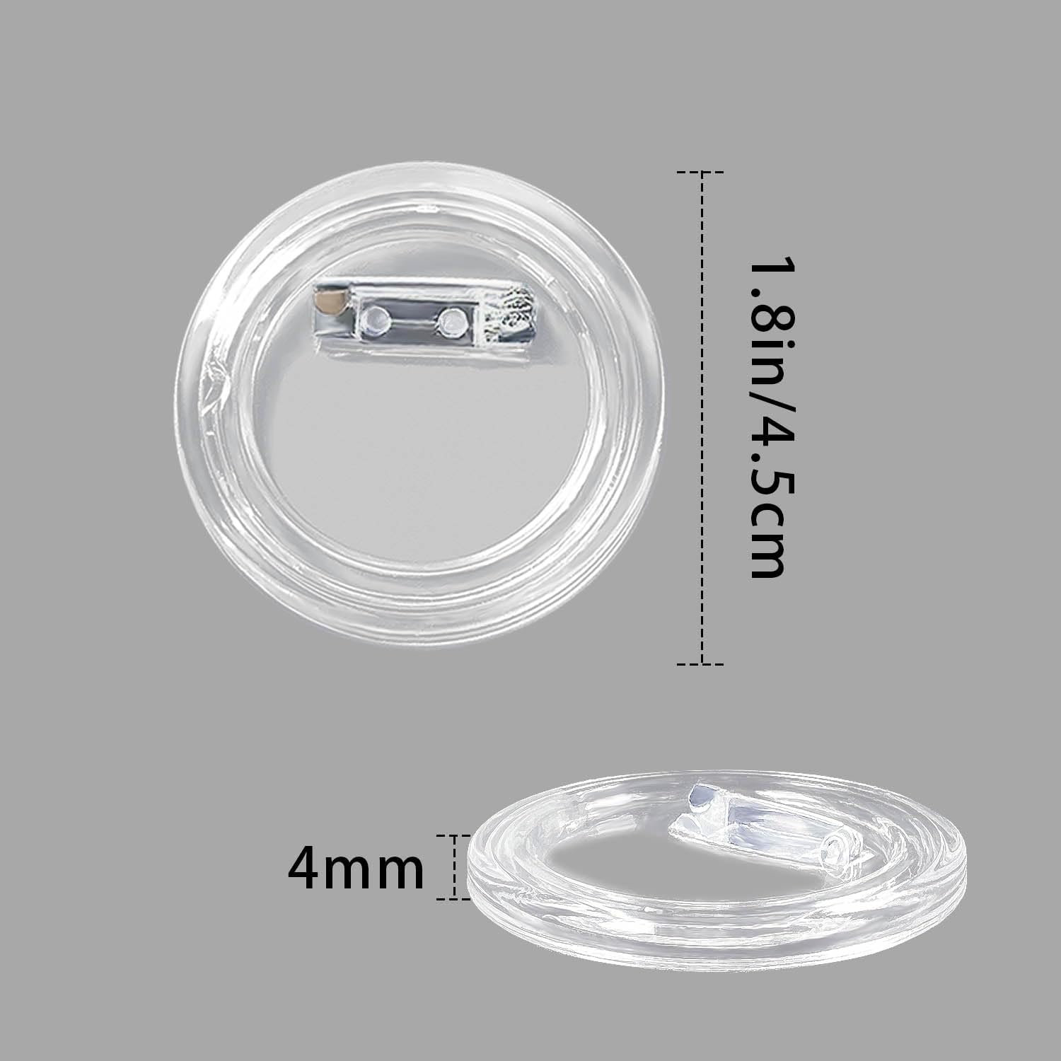 20 bucati acrilic buton insigna buton din plastic transparent pentru ...