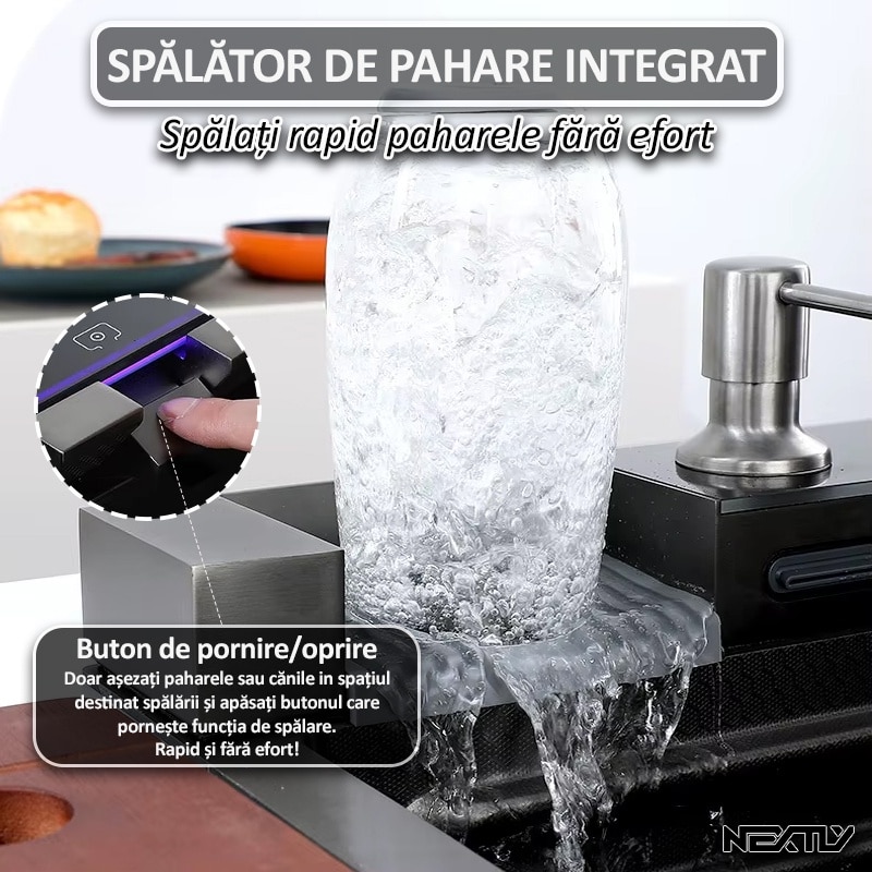 Set chiuveta multifunctionala smart, NEXTLY, afisaj digital, doua ...