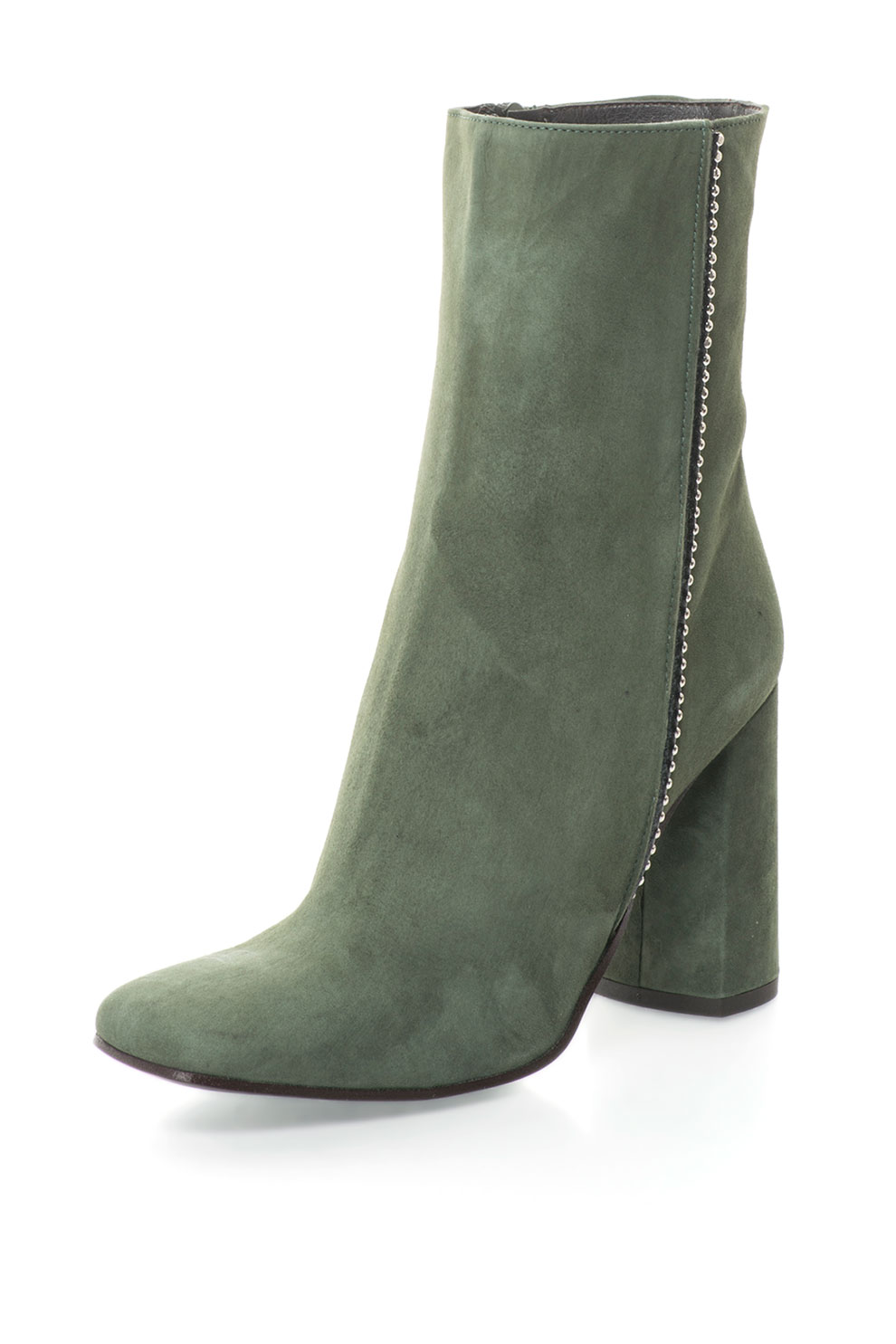 Zee Lane Collection, Велурени боти с метални акценти, Тъмнозелен, 35 ...