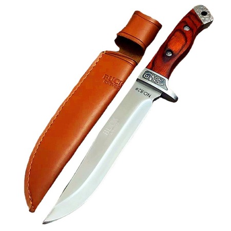 Cutit Cu Teaca si Maner de Lemn de Nuc, 30 cm, Perfect pentru Macelarie ...