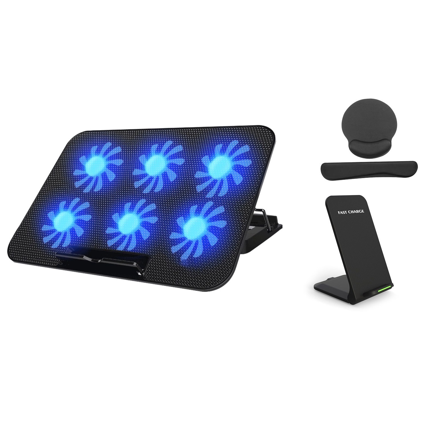 Set Cooler Laptop VERYLINE™ 17 inch cu 6 Ventilatoare, Inaltime si ...