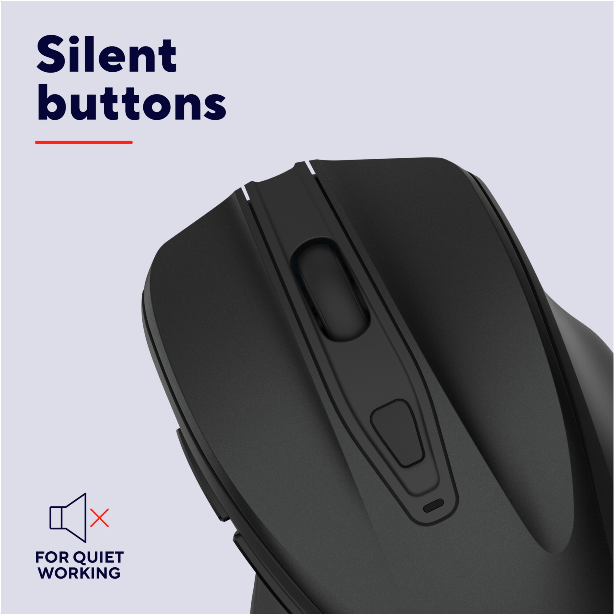 Mouse wireless Trust NITO SILENT, 800-2200 DPI, 5 butoane, Negru - eMAG.ro