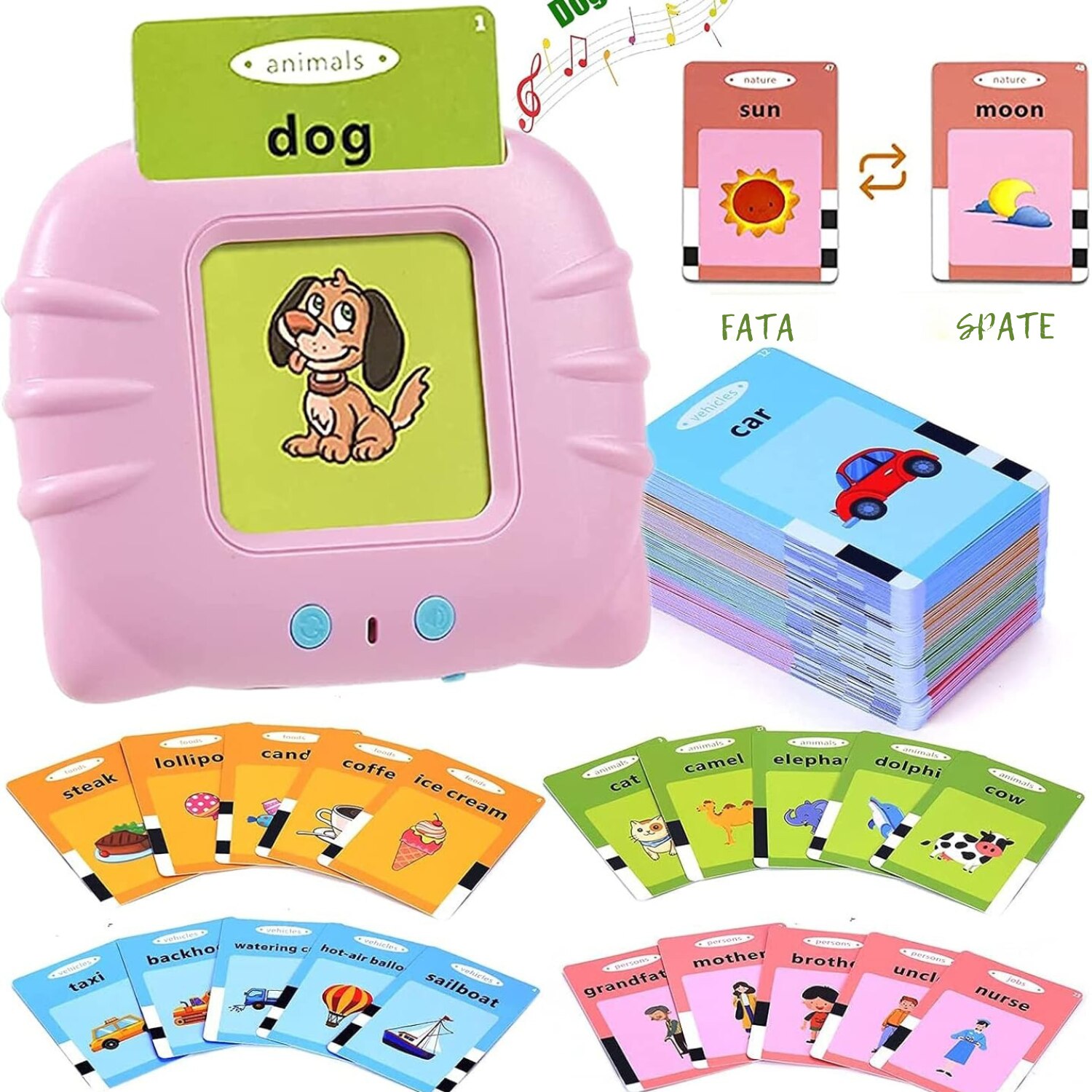 Комплект интерактивни говорещи флаш карти – 224 думи, реалистични звуци ...