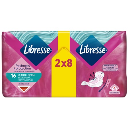 Absorbante Libresse Ultra Long Duo, 16 bucati - eMAG.ro