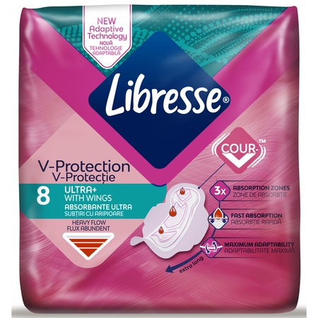 Absorbante Libresse Ultra Long, 8 bucati - eMAG.ro