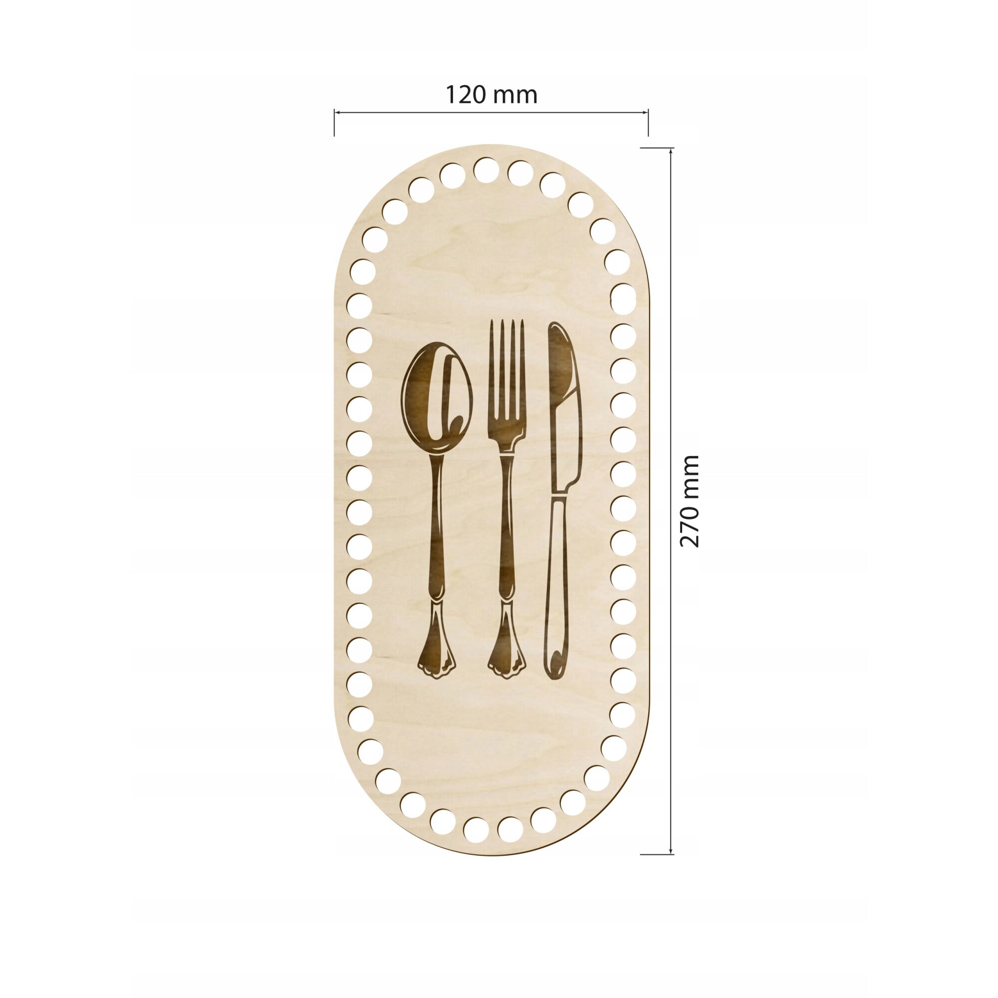 Baza din placaj pentru cosuri, SMX Design, ovala, 27x12cm, cu gravura ...