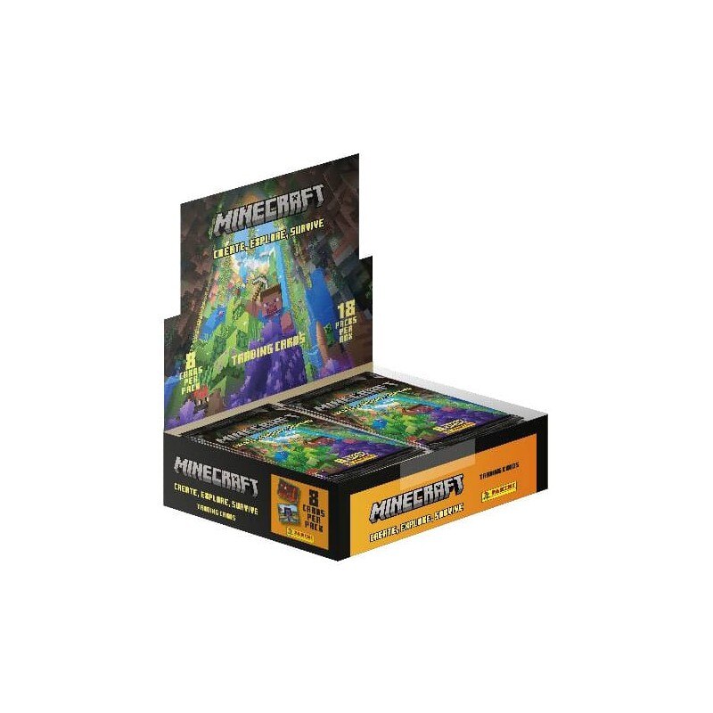 Minecraft Trading kártyakészlet, Panini, 18 csomag, egyenként 8 kártya ...