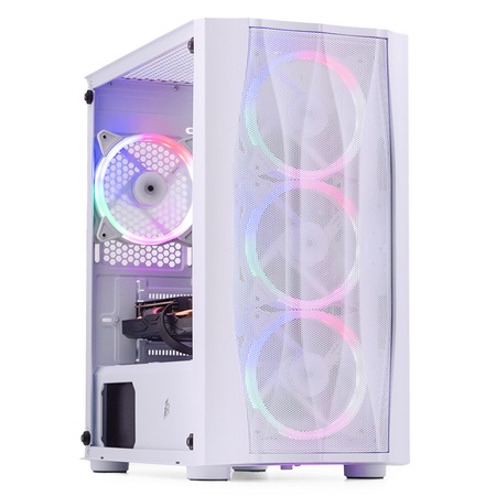 PC Gaming ZMEU Legendar Max Alb v2, AMD Ryzen 5 5600 3.5GHz, 16GB DDR4, 1TB SSD, RX 6600 8GB ...