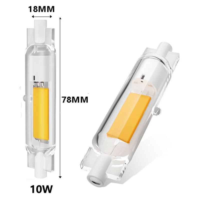 Set 2 Becuri LED R7S 78mm dimabile, 30W, echivalent 300W halogen ...