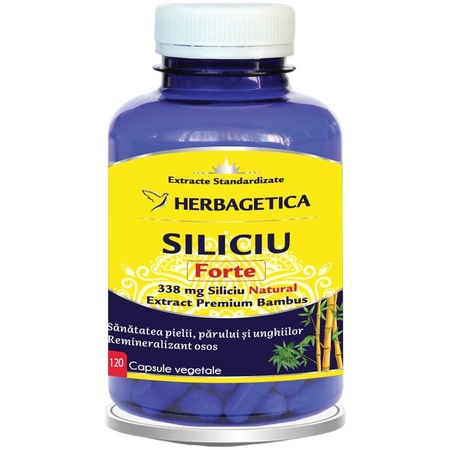 Supliment Alimentar Siliciu Forte, Herbagetica, 120 capsule - eMAG.ro