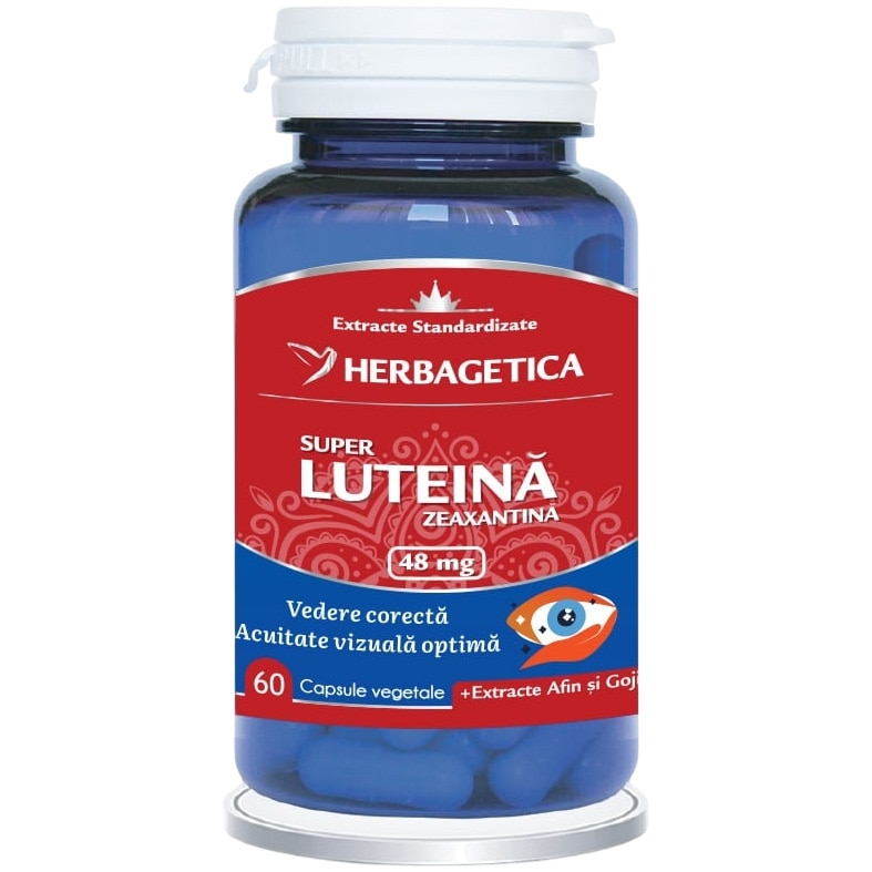 Supliment Alimentar Super Luteina Zeaxantina, Herbagetica, 60 capsule ...