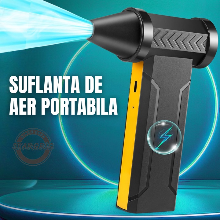 Suflanta Aer Comprimat Portabila STARGRIG®, Turbo Fan, 160000 RPM ...