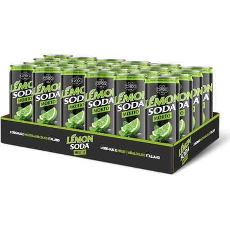 Bautura racoritoare, carbogazoasa, Fara Alcool, Mojito Soda, 24 x 330 ...