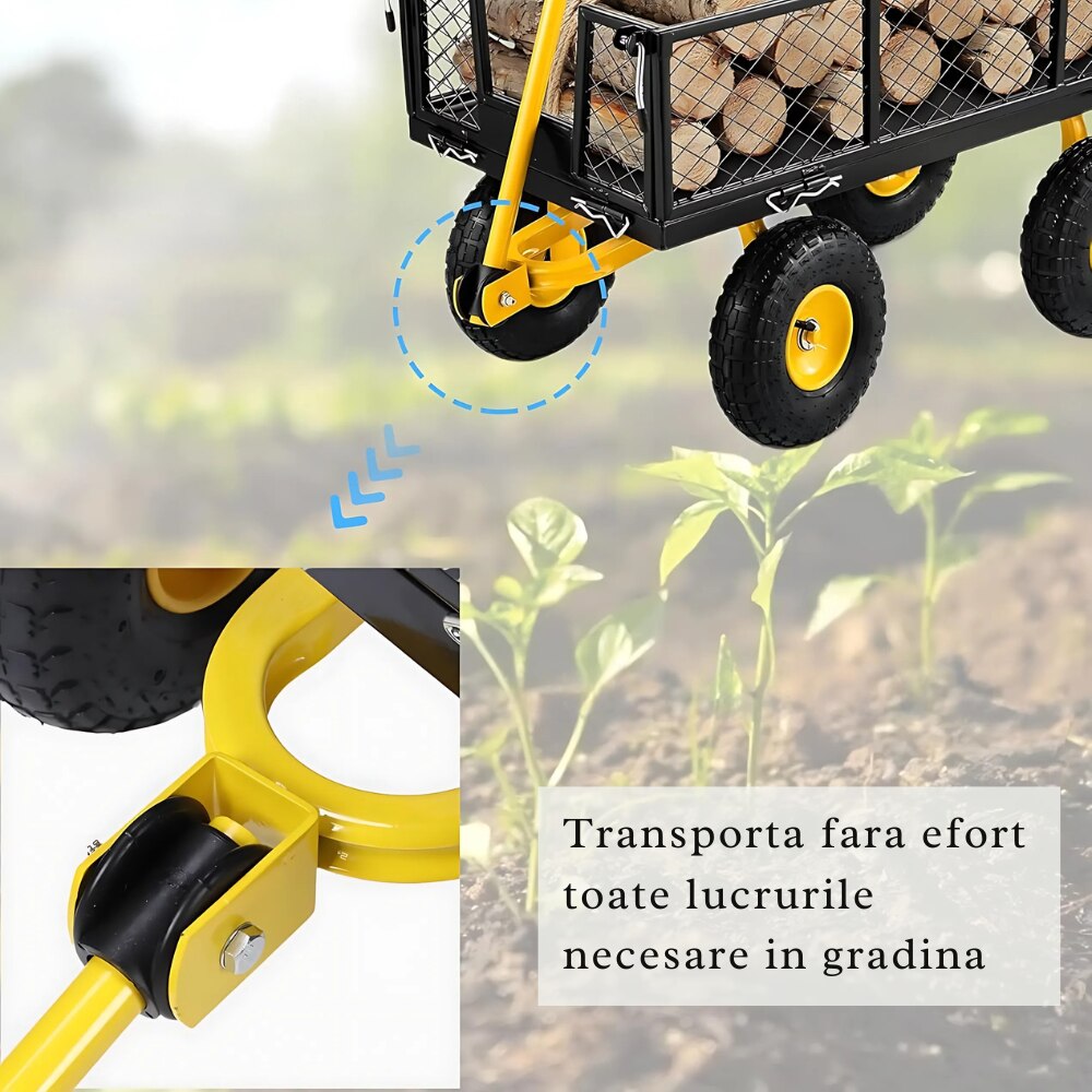 Carucior universal de gradina Promerco®, design compact, practic ...