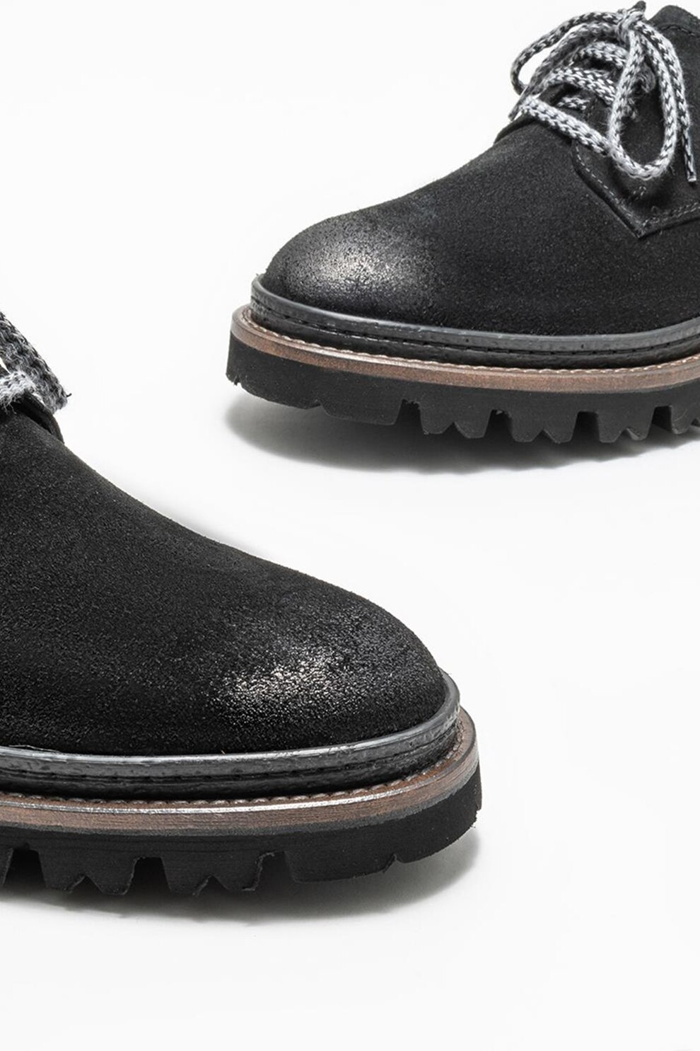 ELLE, Pantofi derby de piele intoarsa - eMAG.ro