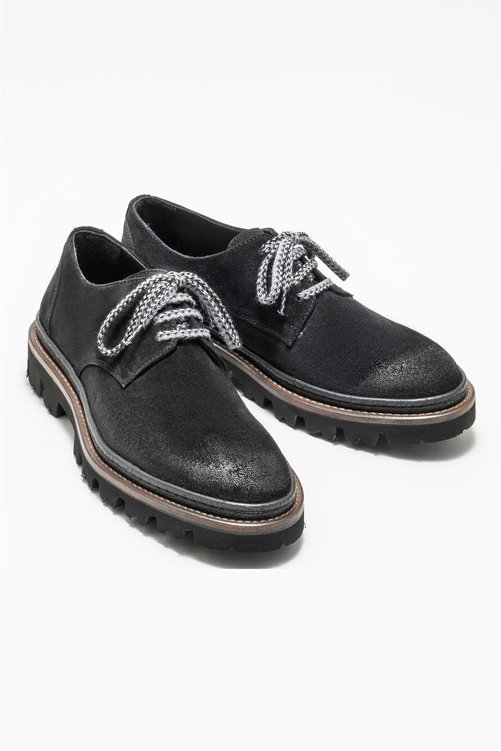 ELLE, Pantofi derby de piele intoarsa - eMAG.ro