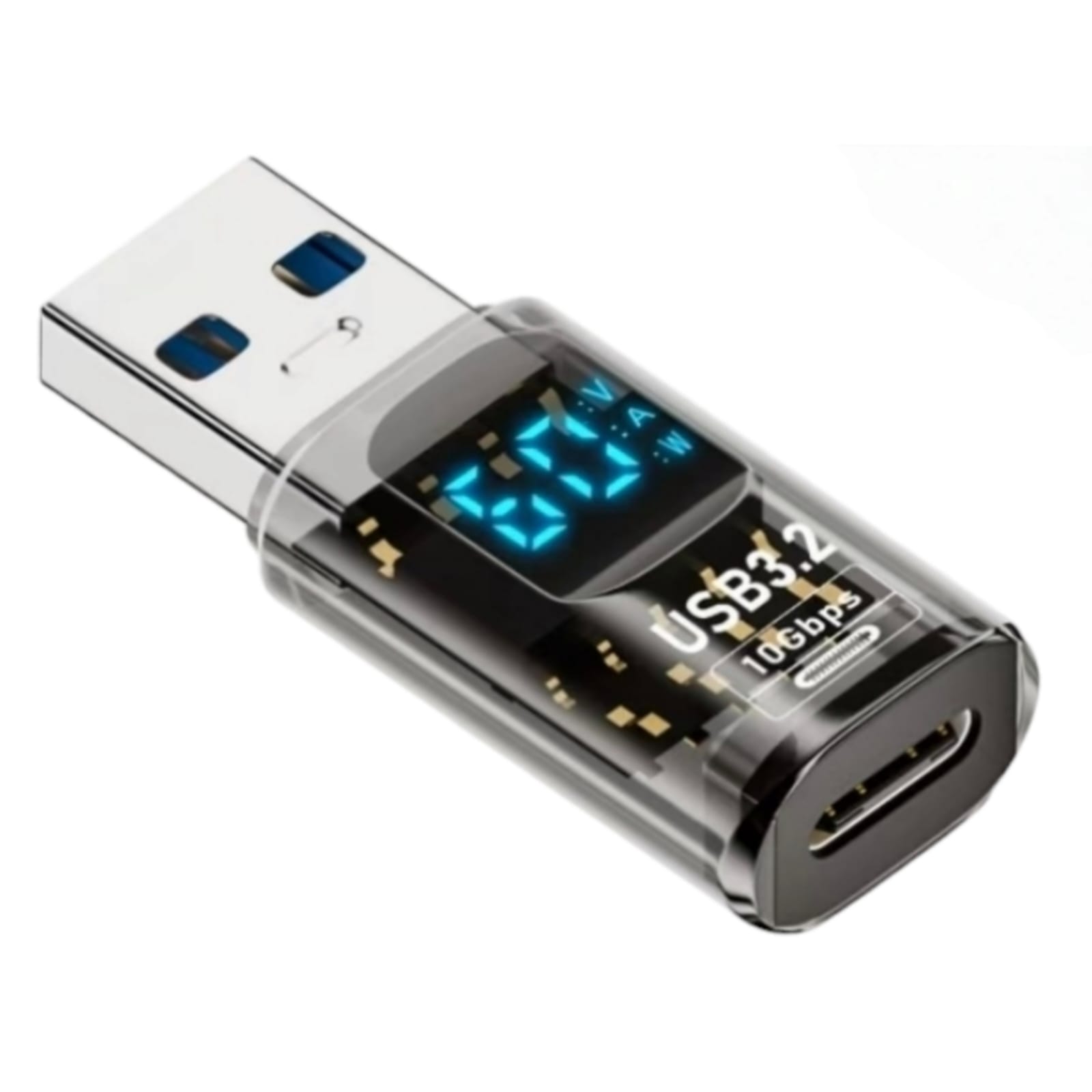Адаптер Müller® Type-C, USB 3.2, OTG 10 Gbps, 60 W, LED дисплей - eMAG.bg