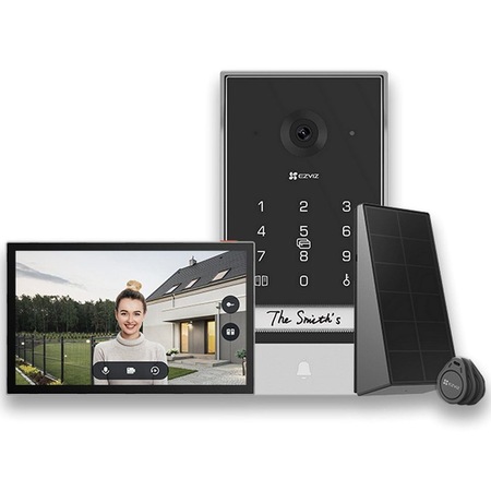 Interfon video EZVIZ EP7 Wireless cu panou solar si camera de ...
