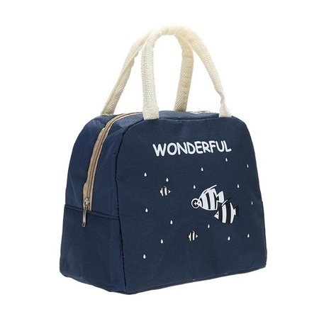 Geanta picnic izolanta, material Oxford, 25x14x23cm, bleumarin - eMAG.ro