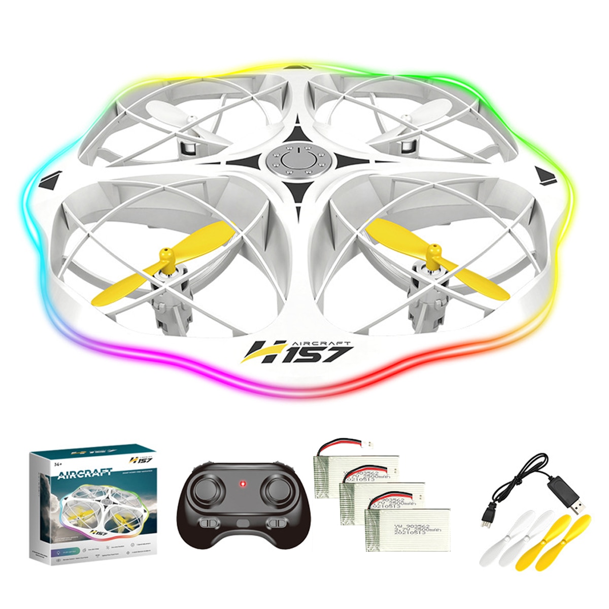 Drona mini pentru copii, mod dual de zbor, 3 baterii, protectie ...