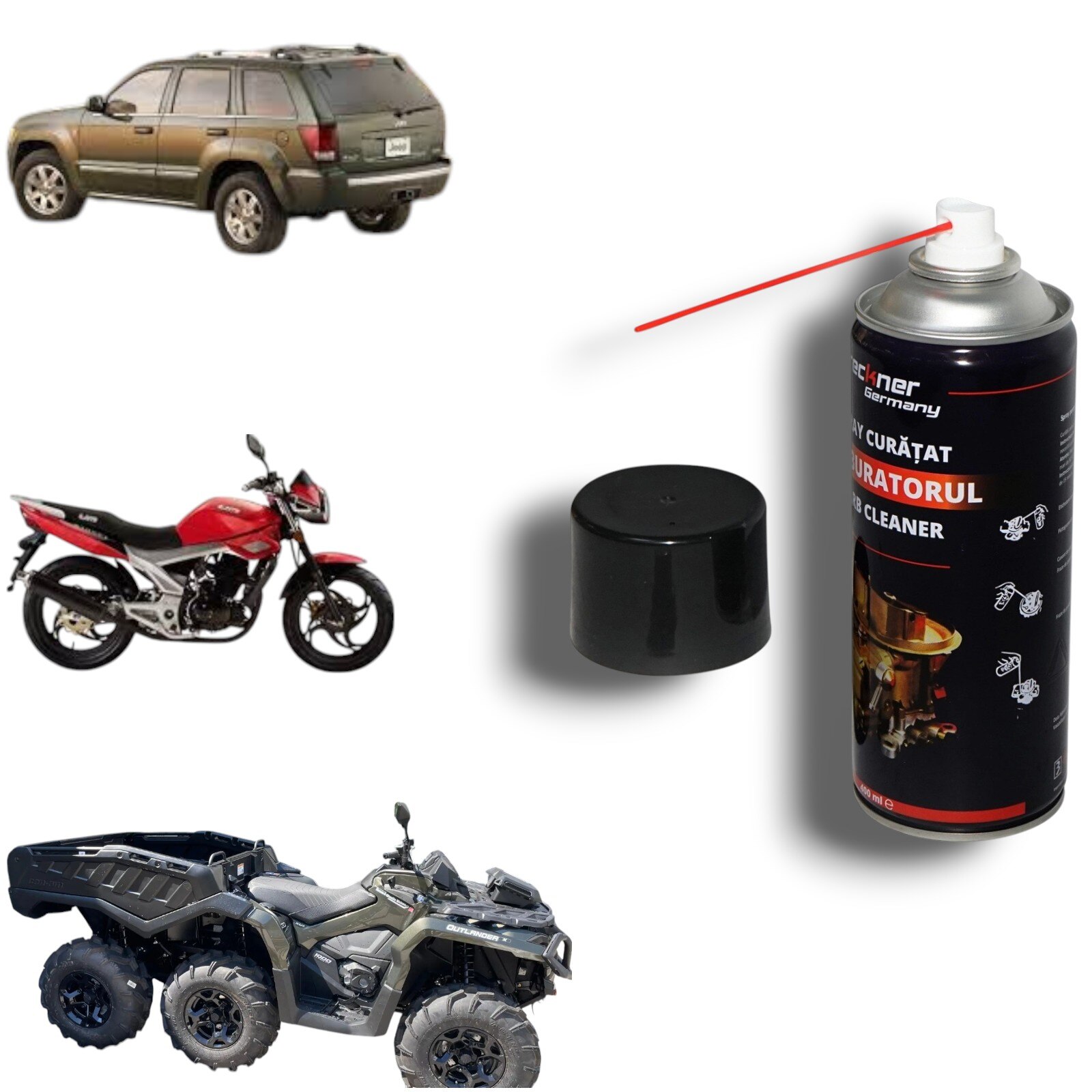 Spray pentru curatare carburator 400 ml, moto, auto, ATV, scuter, carb ...