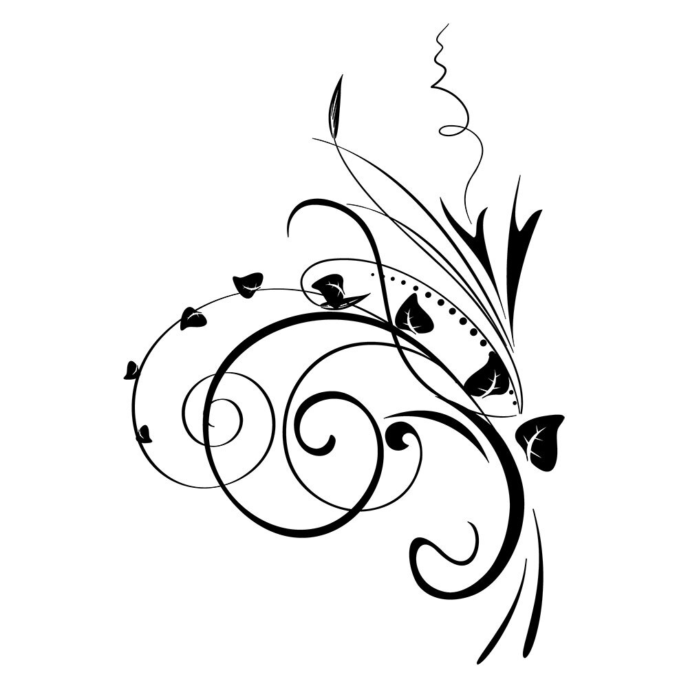 Sticker decorativ Floare de sezon - Negru 83x119 cm - BeeStick - eMAG.ro