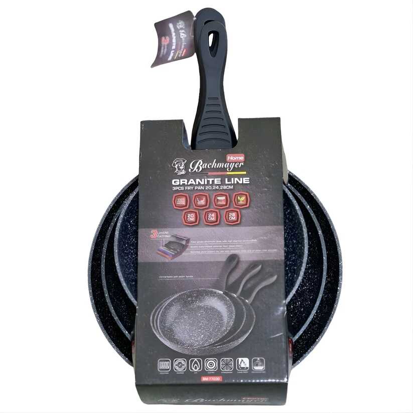 Set Tigai Bachmayer BM-77032 granit, 3 piese, 20 cm, 24 cm, 28 cm - eMAG.ro