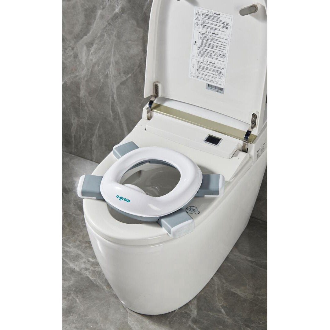 Olita portabila, pliabila si Reductor WC pentru copii, 2in 1, Gri, U ...
