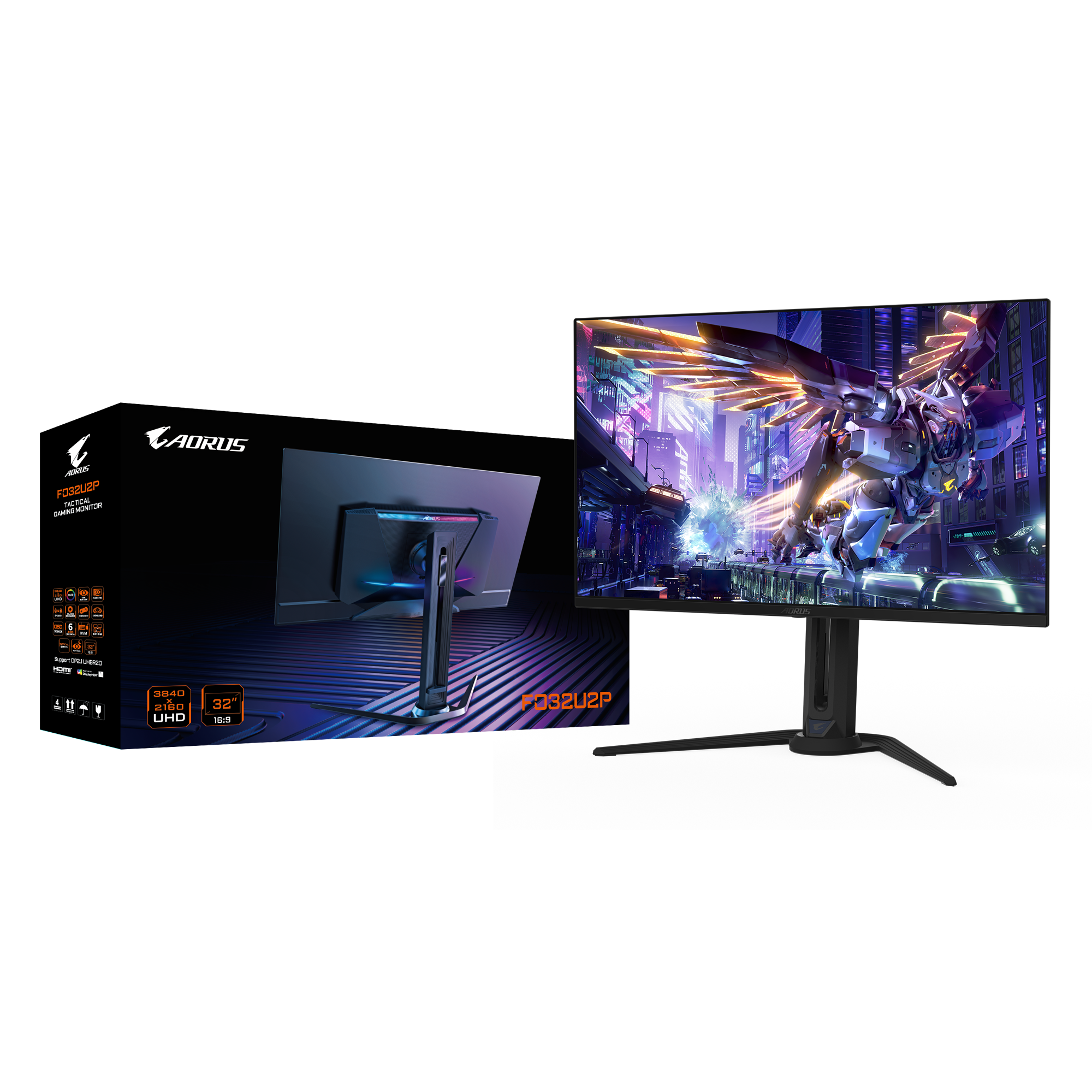 Monitor Gaming GIGABYTE AORUS FO32U2P, 31.5 inch, OLED, UHD, 3840 x ...