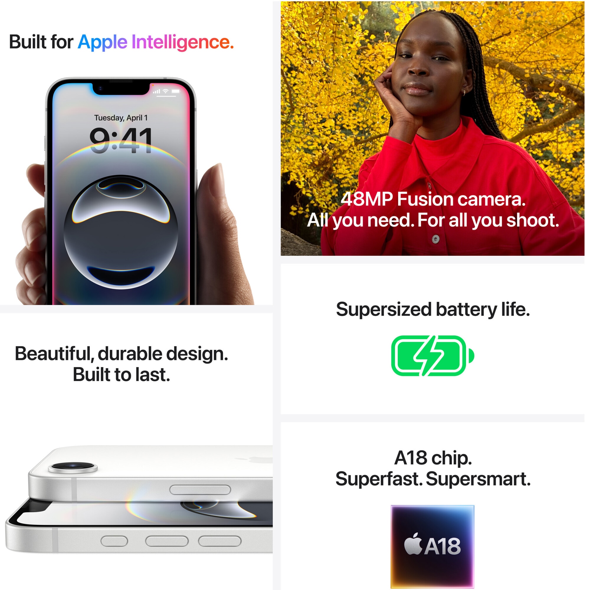 Смартфон Apple iPhone 16e, 512GB, 5G, White - eMAG.bg