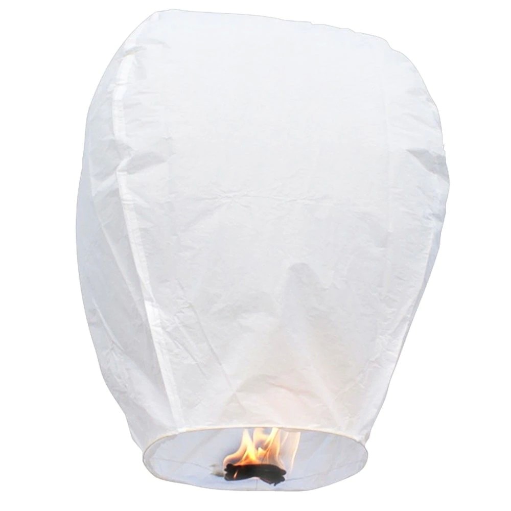 Lampion zburator, Flippy, hartie biodegradabila, Alb - eMAG.ro