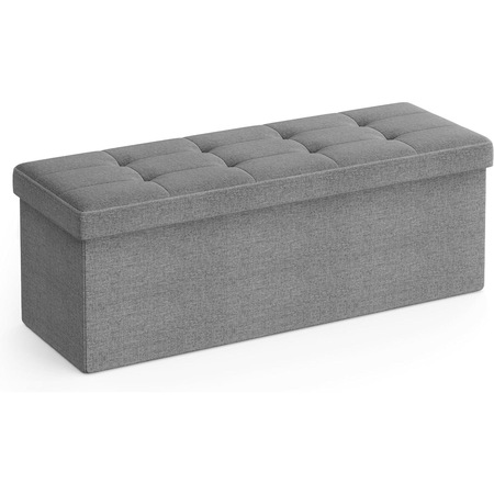 Lada de depozitare Puf, gri deschis, 110x38x38cm, 130l, 300kg - eMAG.ro