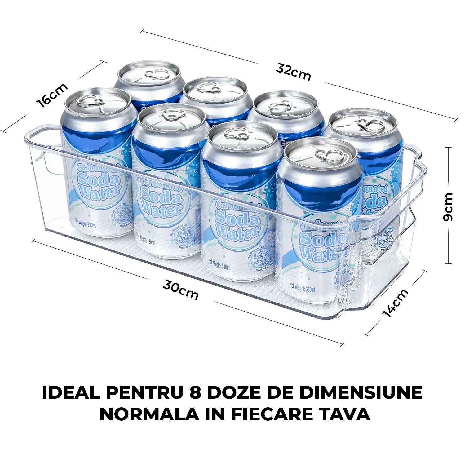 Set 8 Cutii Depozitare Elindor® Organizator pentru Bucatarie si Baie ...