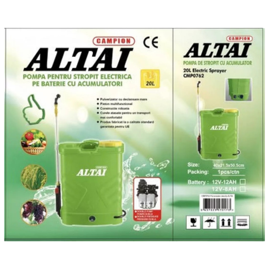 Set Pompa de stropit electrica cu Dubla Pompa + doua tije ...