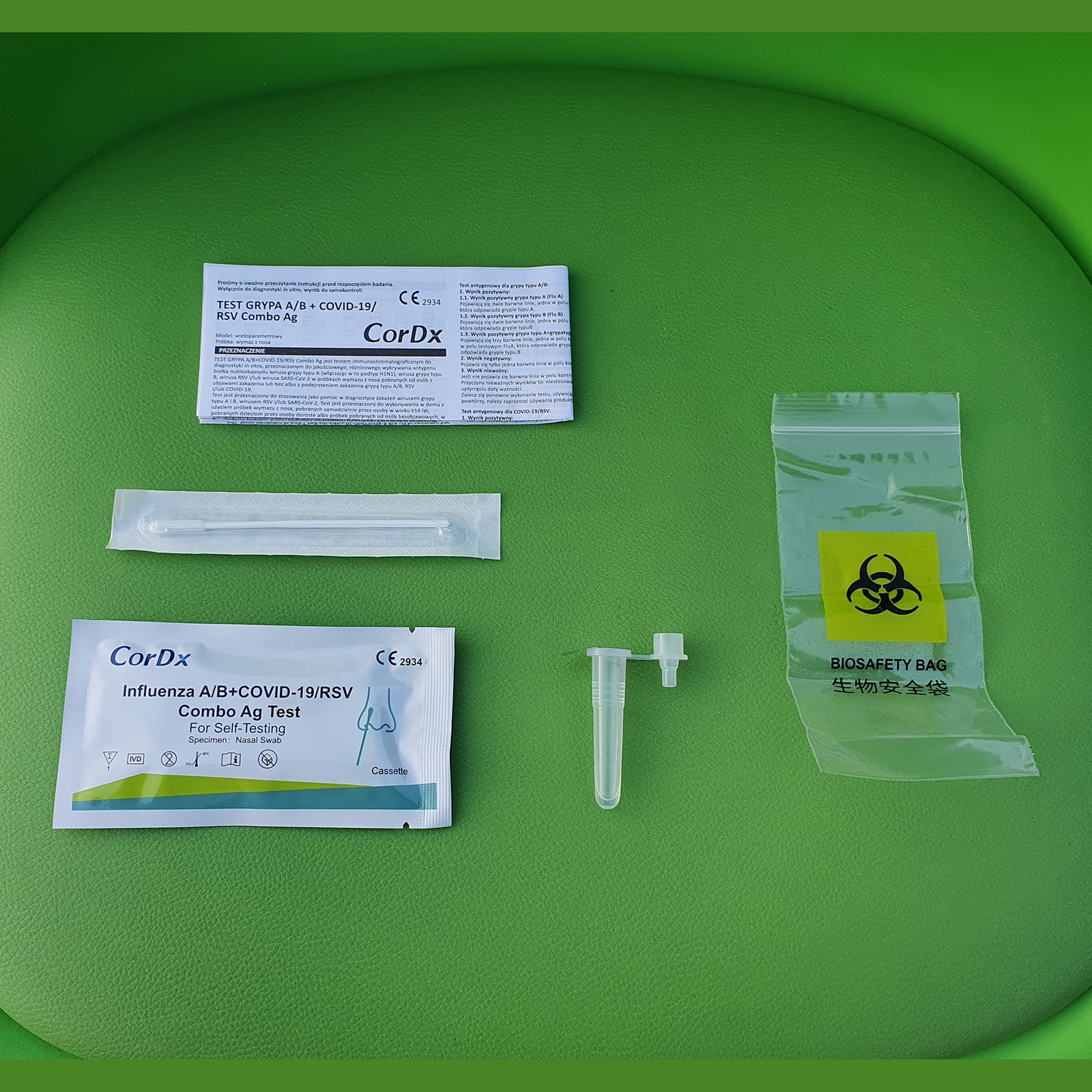 Test Rapid Antigen, Combinat, 4 in 1, Gripa A+B, Covid-19 si RSV, CorDx ...