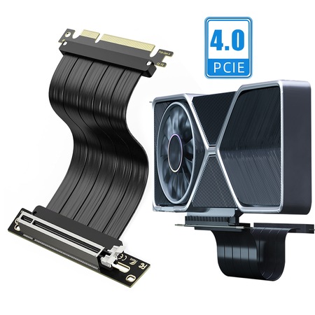 Függőleges rögzítőkábel videokártyához, GPU Extender Riser Cable PCI-E ...