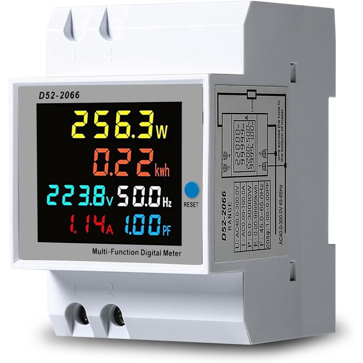 Contor Monofazat de Energie Electrica, Multimeteru, 6 in 1, LCD HD ...