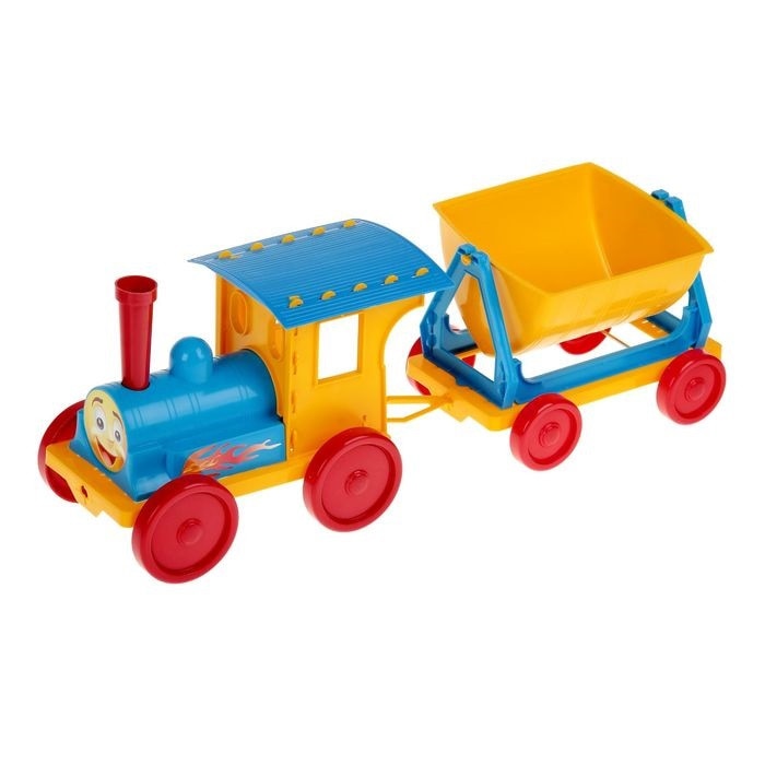 Trenulet pentru copii Doloni albastru cu galben - eMAG.ro