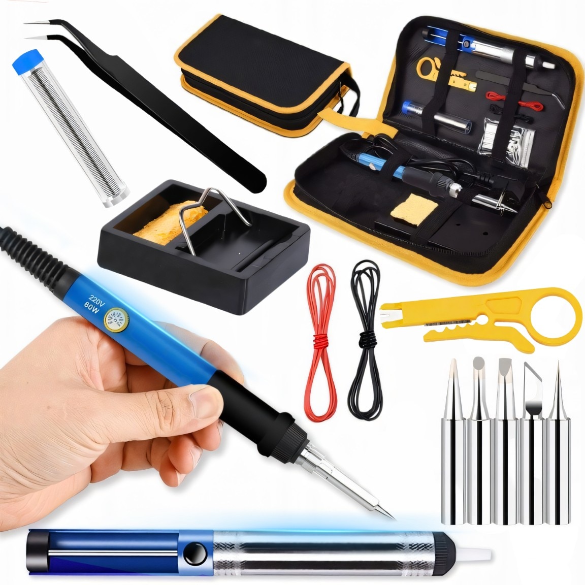 Set Pistol de Lipit RETOO FixIt, 60W, Temperatura Reglabila 200-450°C ...