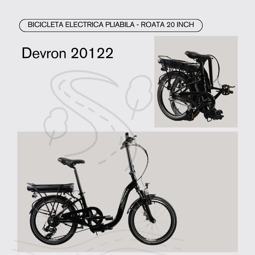 Bicicleta Electrica Pliabila Devron 20122 - 20 Inch, S, Negru - eMAG.ro