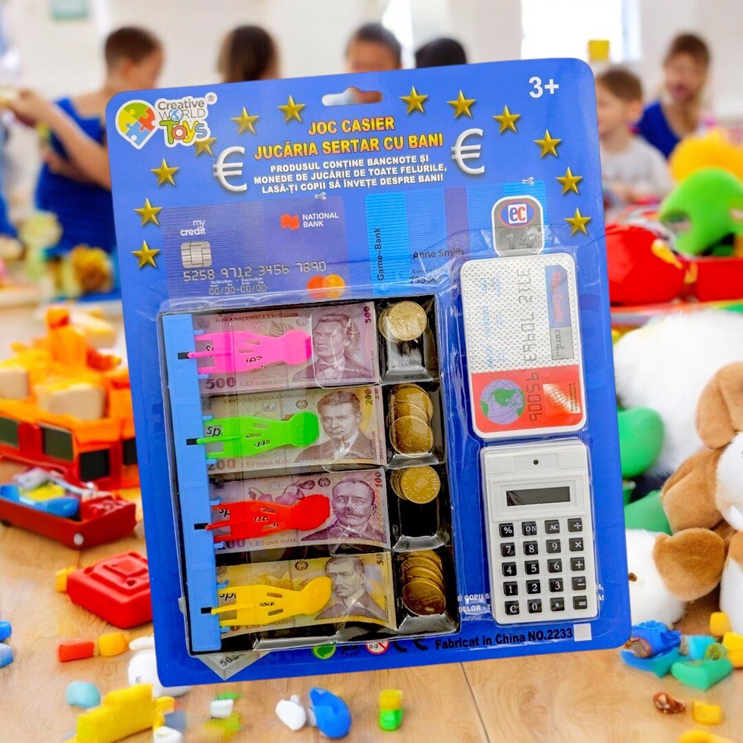 Joc educational interactiv pentru copii de 3+ ani, sertar cu bani si ...